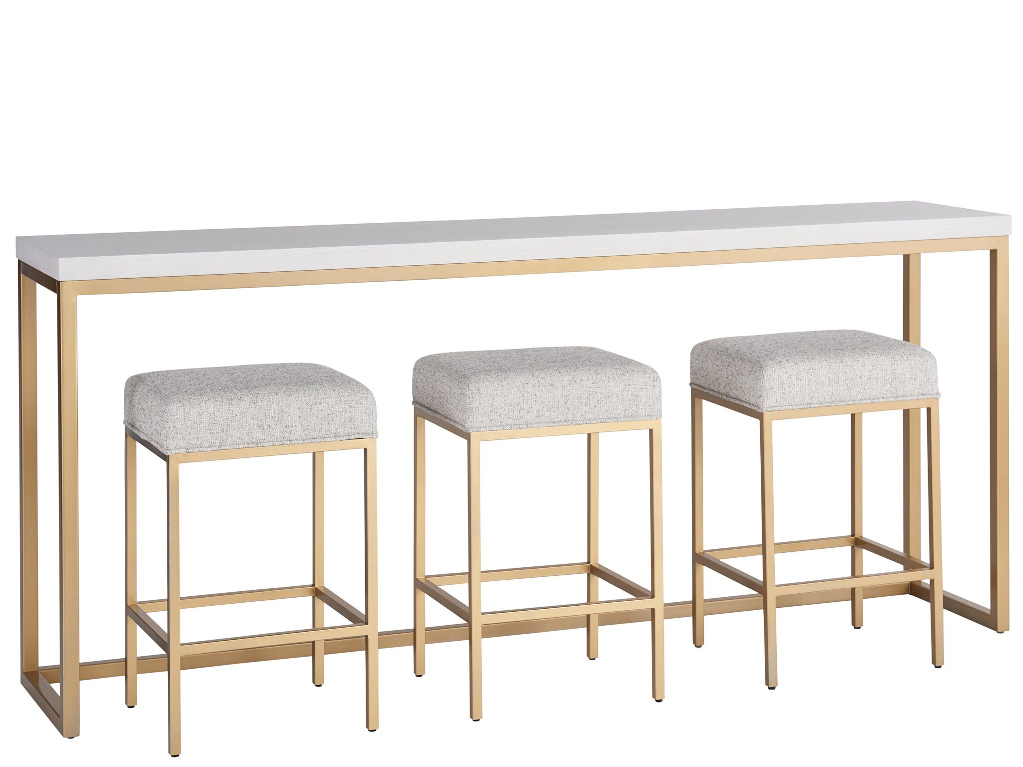 Universal Furniture Miranda Kerr Love Joy Bliss Alabaster Console Table & 3 Stools 956A803