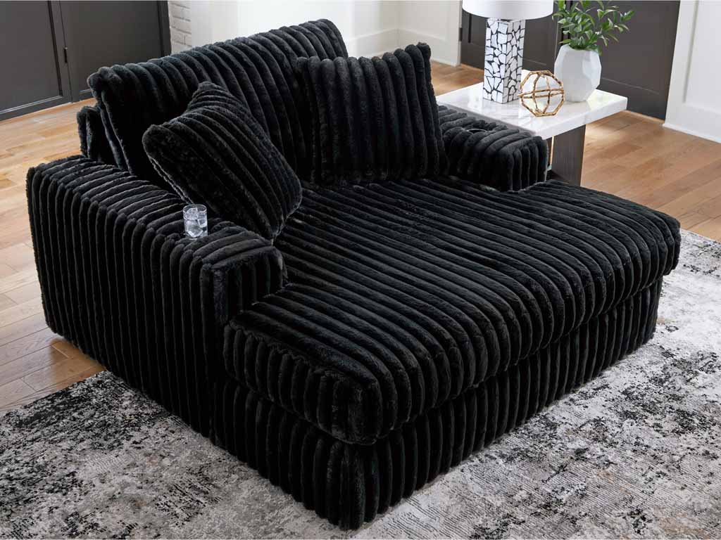 Ashley Midnight-Madness Onyx Oversized Chaise 9810315