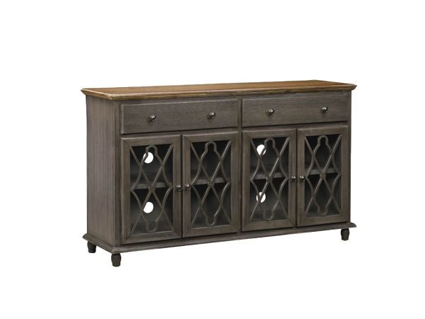 Jofran Aurora Hills 4 Door Grey & Bisque Cabinet 1999-58