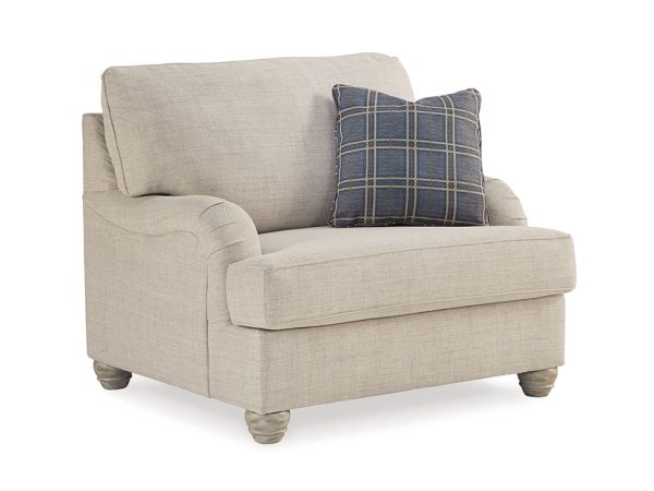 Ashley Traemore Linen Chair And A Half 2740323