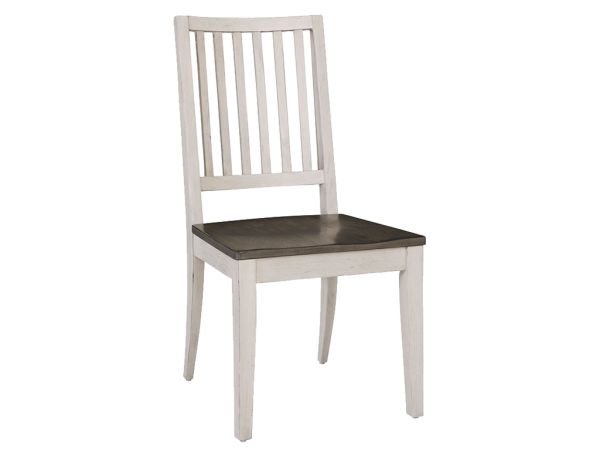 Caraway Aged Ivory Slat Back Dining Chair by Aspenhome I248-6640S