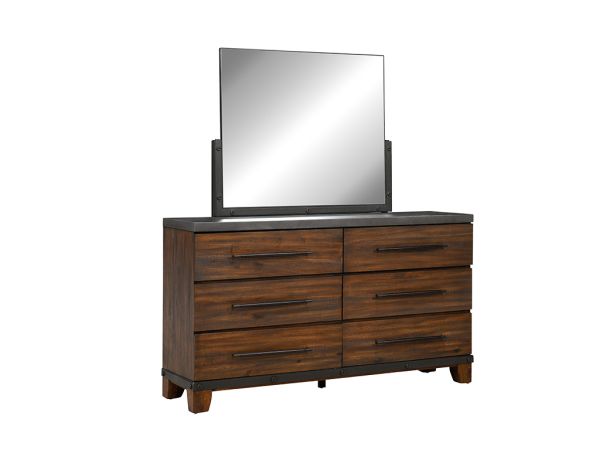 Forge 6 Drawer Dresser with Mirror by Austin Group 578A-10+01