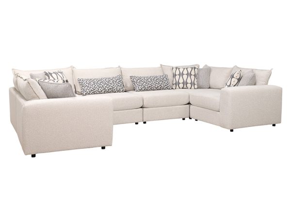 Contour Natural 6 Piece Modular Sectional by Fusion Furniture 7004