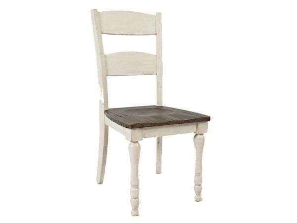 Madison County Vintage White Ladderback Dining Chair by Jofran 1706-401KD