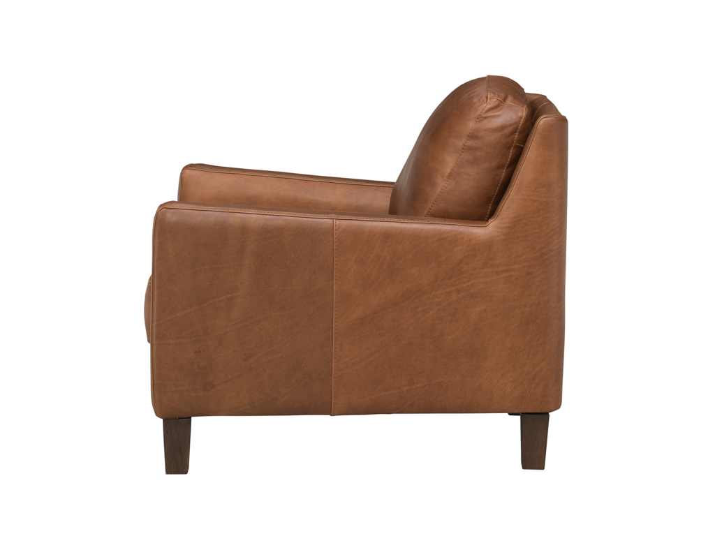 Leon Maple 100% Leather Accent Chair 7780-001 71400 by Soft Line America