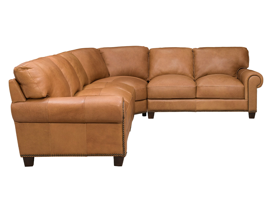 Soft Line Madison Desert Sand Leather 4-Piece Sectional 7620