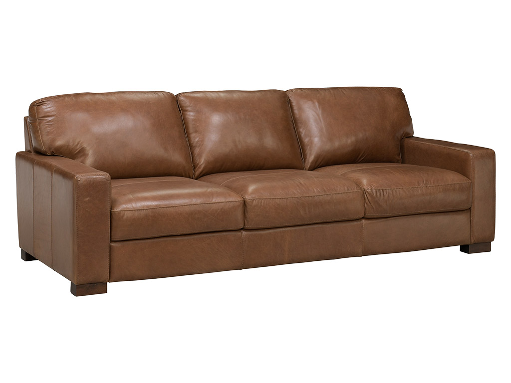 Splendor Chestnut 94" Leather Sofa by Soft Line America 7003-003 SOFA 10802