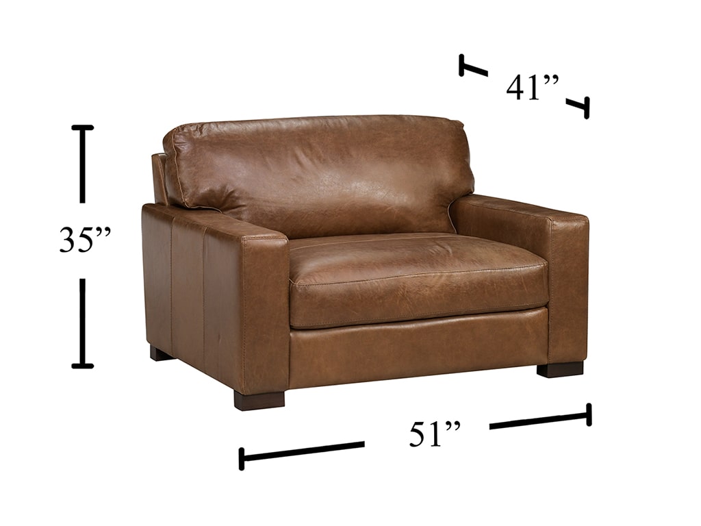 Splendor Chestnut 52" Leather Maxi Chair by Soft Line America 7003-049 ...